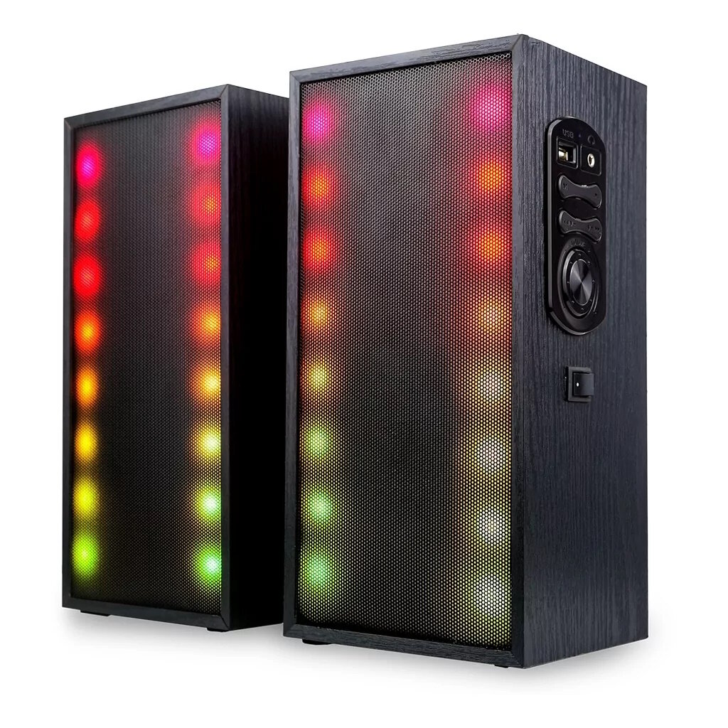 Колонки мультимедийные 2.0 SmartBuy GIG 2, мощность 20 Вт, Bluetooth, корпус МДФ, FM/MP3, LED (SBA-4