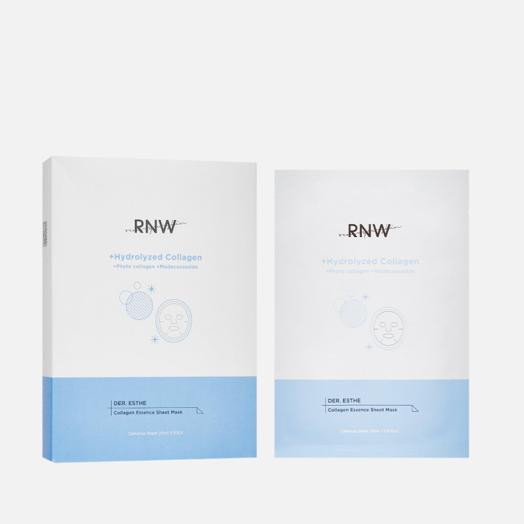 Набор тканевых масок для лица RNW DER. ESTHE Сollagen Essence Sheet Mask, 10 шт.