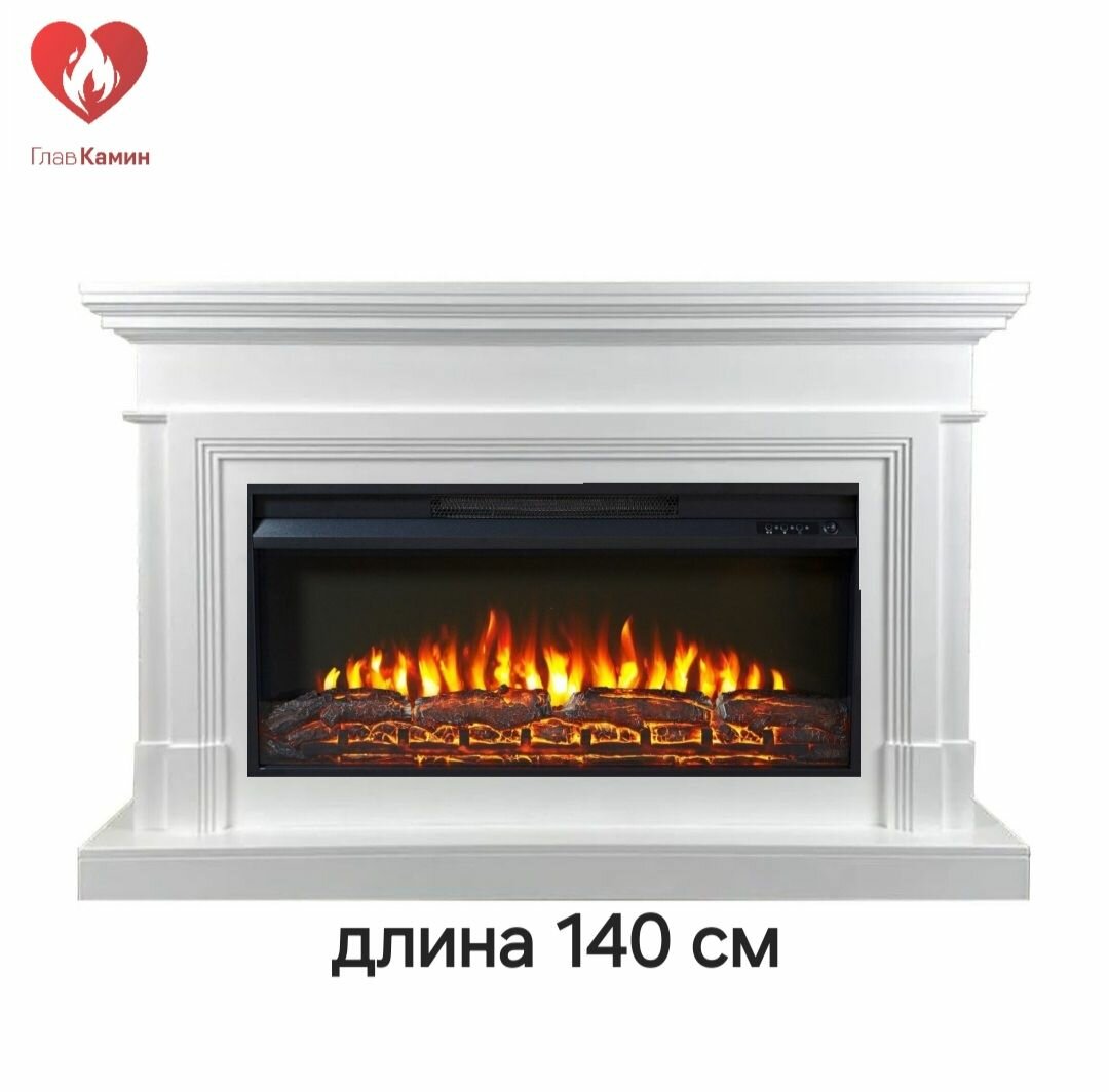 Электрокамин Coventry Белый с очагом Flash 36