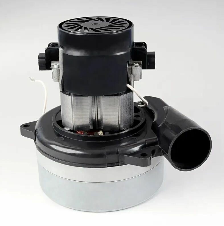 Электродвигатель (мотор) для моющих пылесосов с воздухоотводом 1200W H180mm D144/73mm HWX-A-1 11me44 SBDST13432AD с трубой отводом