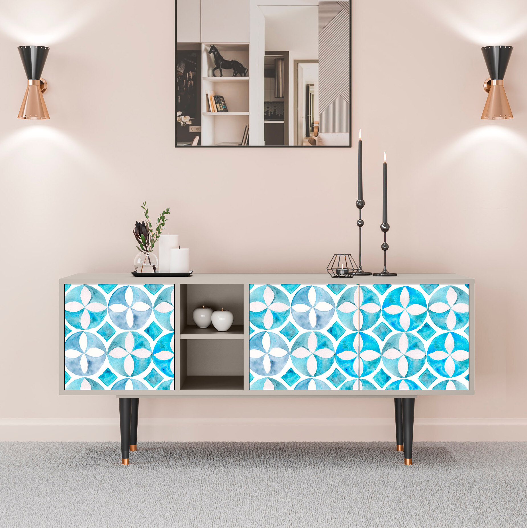 ТВ-Тумба - STORYZ - T5 Porto Mood, Размер - 150 x 69 x 41 см, Цвет корпуса - , Сатин