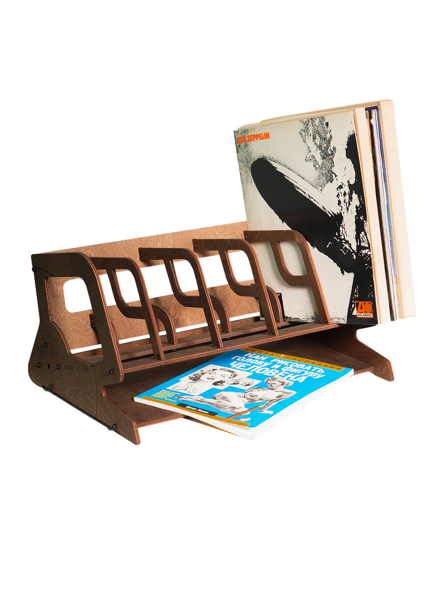 Подставка для виниловых пластинок, 5 секций