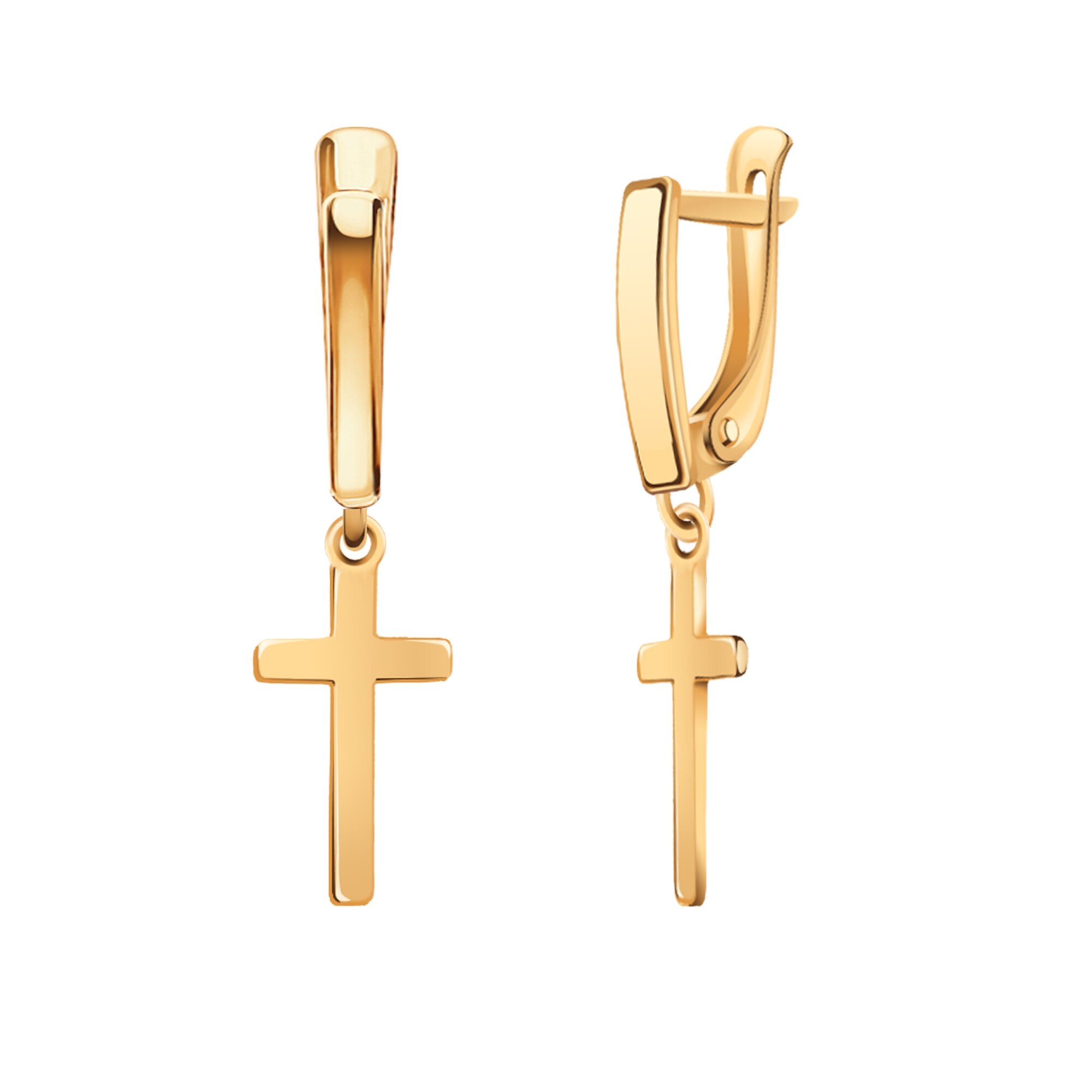 Серьги, красное золото, 585 проба