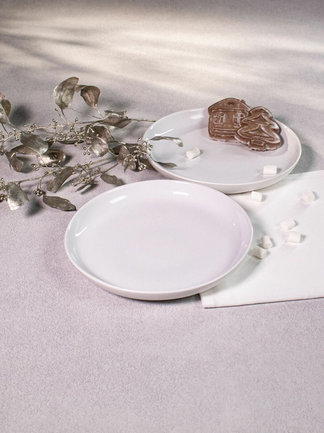 Набор фарфоровых тарелок закусочных 18см Patio 2шт, цвет белый. STENOVA HOME