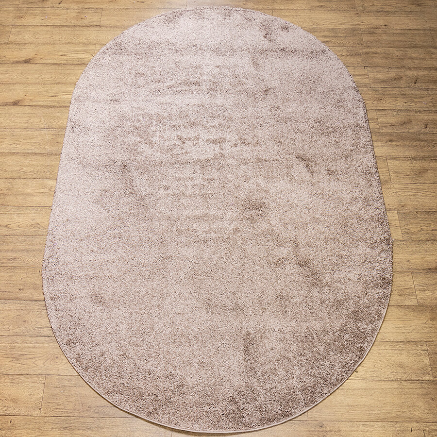 Ковер, Овал, Бежевый, Светло-коричневый, Современный, на пол, в гостиную, спальню, в ассортименте (120 см. на 170 см.)