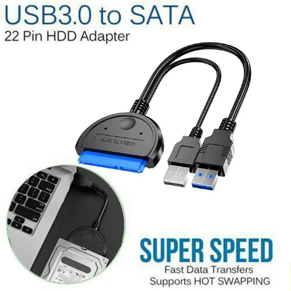 Адаптерный кабель Sata Usb 3.0 Адаптер Sata Кабель /3.5 Поддержка Usb дюймовый диск Жесткий диск SSD Двойной 2.5-дюймовы