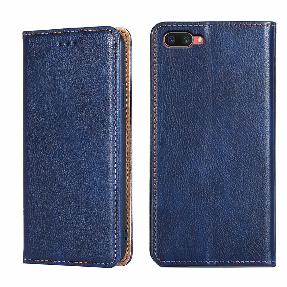 Чехол-книжка MyPads для Oppo A3s / A5 / Оппо А3s/А5, Синий с визитницей