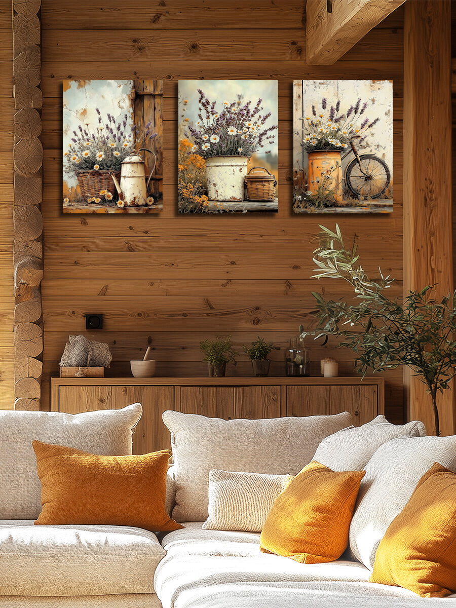 Комплект картин на холсте LOFTime 3 шт 30Х40 Прованс 1 К-1384-3040