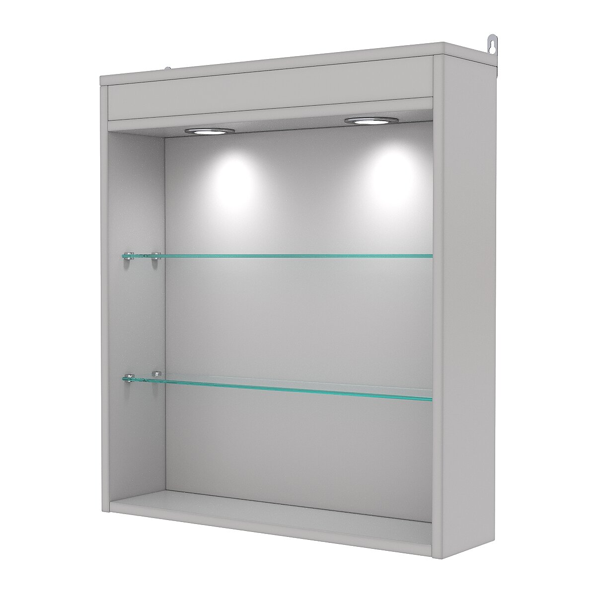 Витрина настенная №1-3Г с подсветкой, Серый. Производитель товара - компания Westcom.