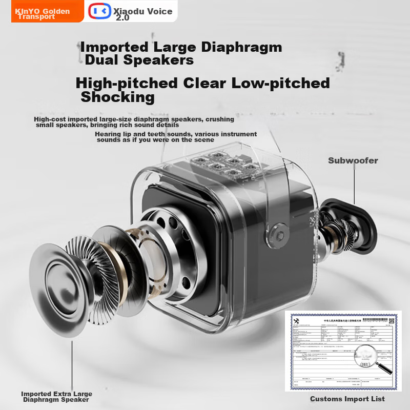 Jinyun K Microphone Speaker All-In Wireless Microphone Singing Device, Home KTV Set, New Model with Built-In Sound Card, Specialized Bluetooth TV Speaker, New Year Gift, Xiaojuge