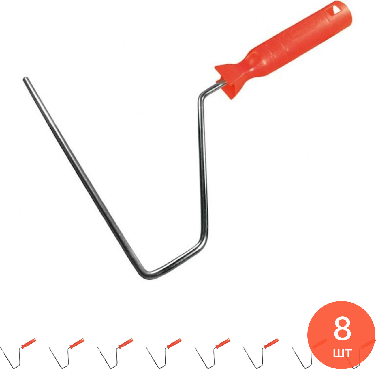 Ручка для валика USP / УСП бюгель оцинкованная из металла и пластика, диаметр 6мм, длина 50мм / строительство и ремонт (комплект из 8 шт)