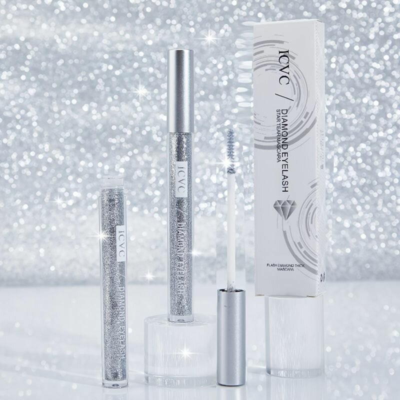 Тушь Для Ресниц Со Сверкающими Бриллиантами И Удлинителем Для Защиты От Пота С Блестками.