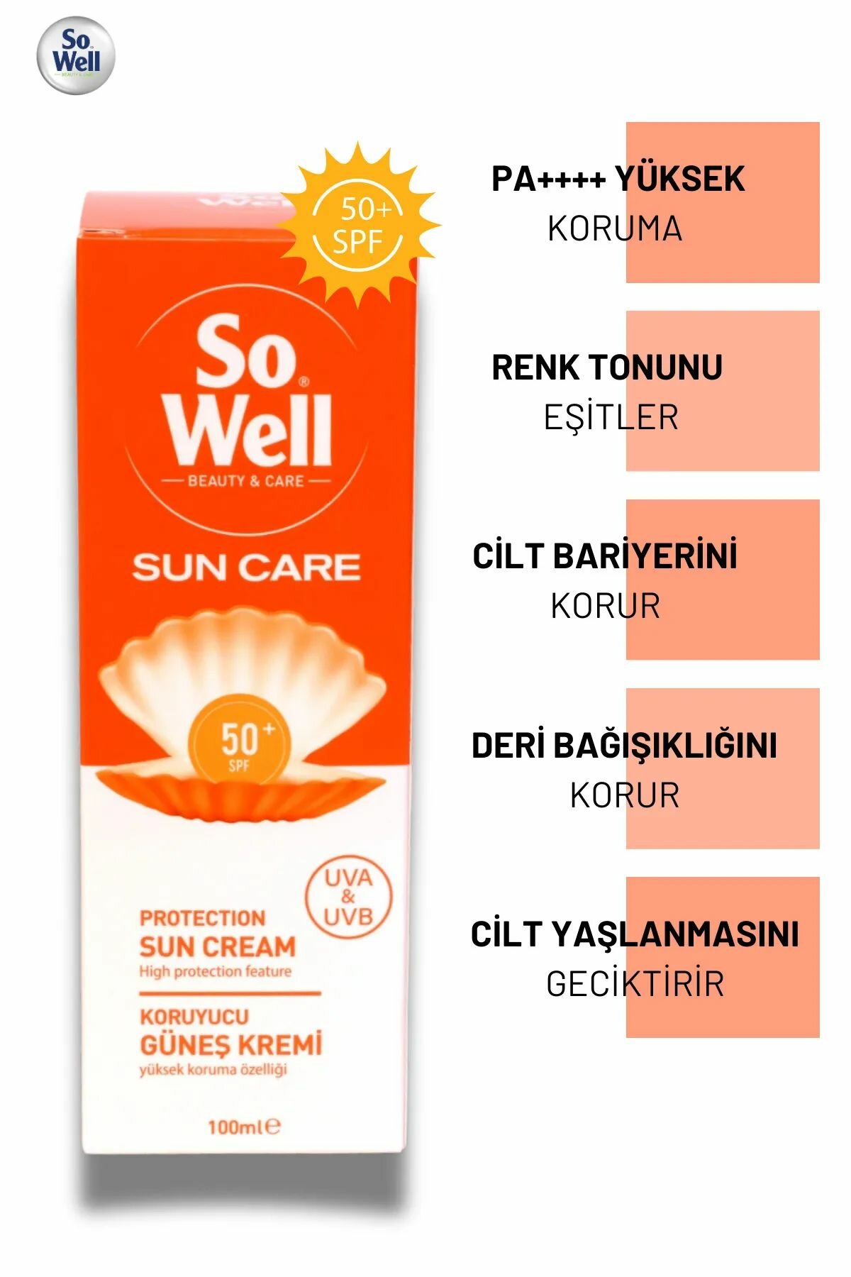 Sowell High Protection 50+ SPF Солнцезащитный крем для лица и тела против пигментных пятен для всех типов кожи 100 мл