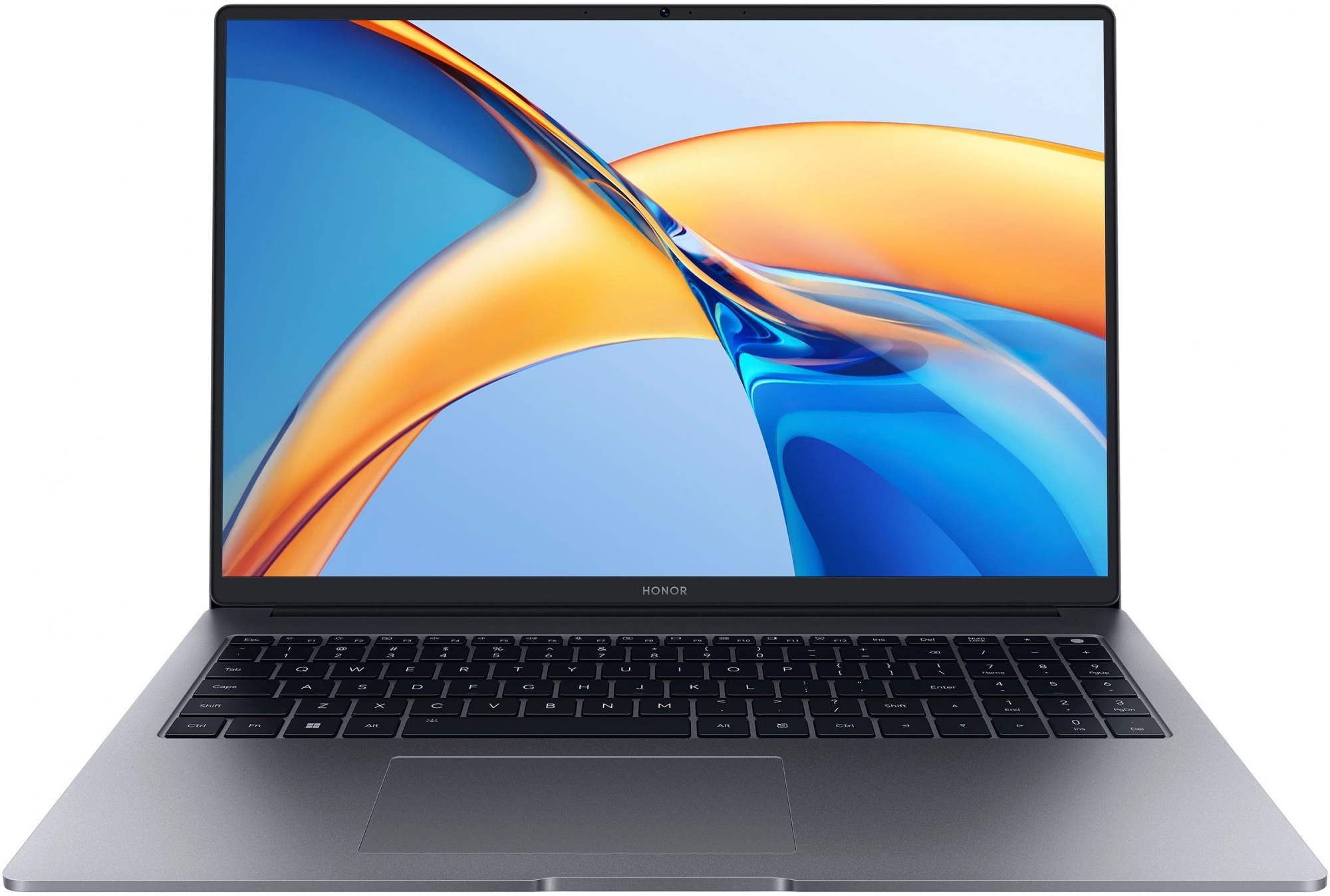 16" Ноутбук HONOR MagicBook X 16 20245301AJYD 1920x1200, AMD Ryzen 5 7640HS 4.3 ГГц, RAM 16 ГБ, LPDDR5X, SSD 512 ГБ, AMD Radeon 760M, DOS, серый