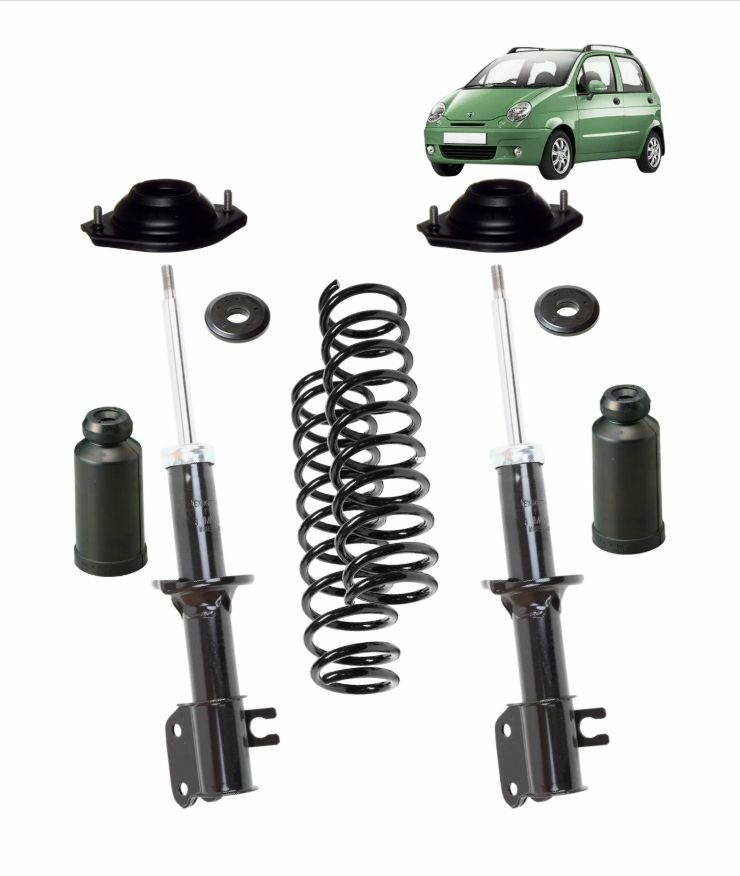 Подвеска передняя DAEWOO MATIZ ALL / ДЭУ матиз все года (амортизаторы + пружины + комплектующие)