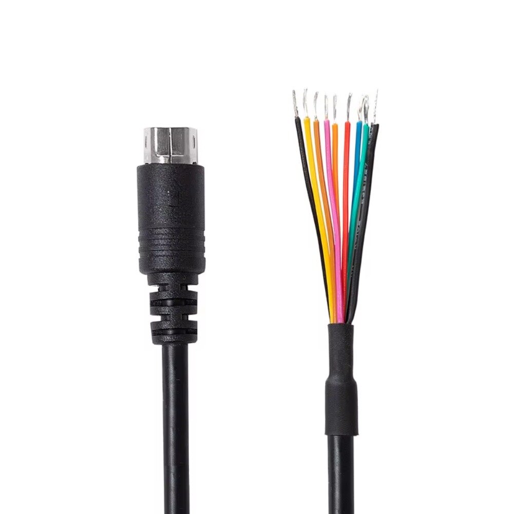 10 Pin Mini Din to Bare Wires Yaesu CT-167 Data Cable for Yaesu FTM-100D/DE/DR FTM-200DE FTM-400D/DE/DR-1.8M