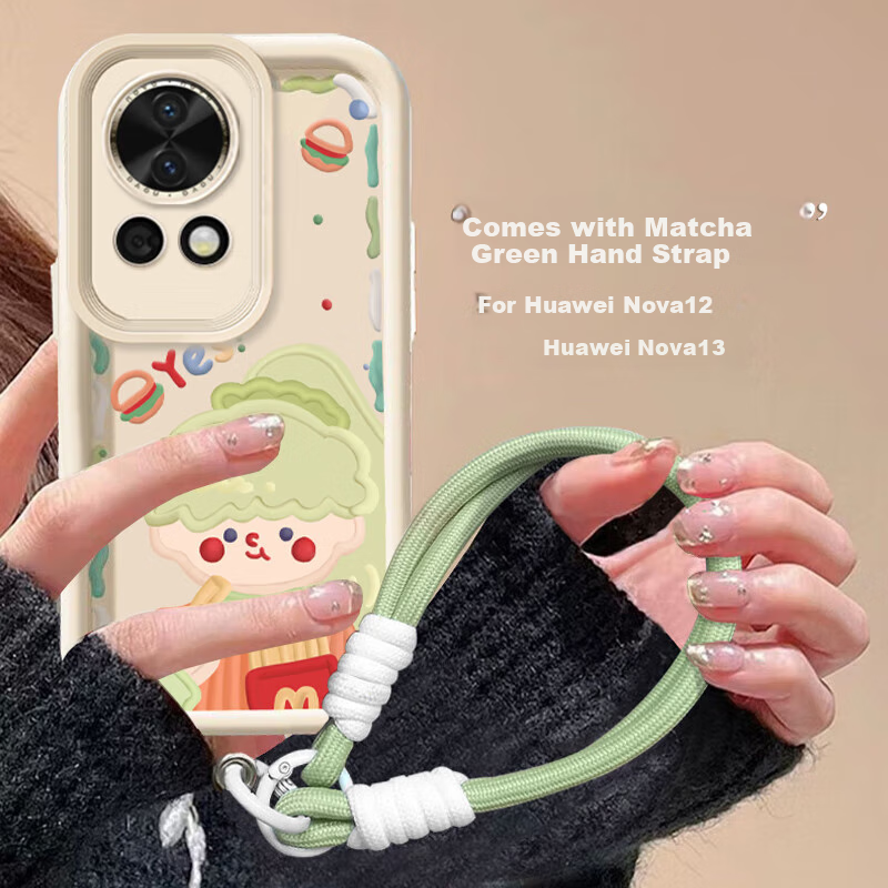 World Han Suitable for Huawei New Nova 13 Phone Case Universal Nova 12 Phone Protective Cover Lens Full Package Anti-fall with Hanging Rope Fashionable Girl Cartoon Cute Painting Skin-friendly Soft Sh