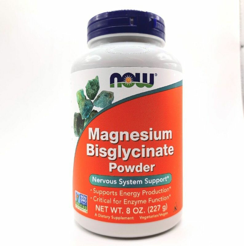 Бисглицинат магния из США Now Foods Magnesium Bisglycinate Powder 227 грамм порошок магния