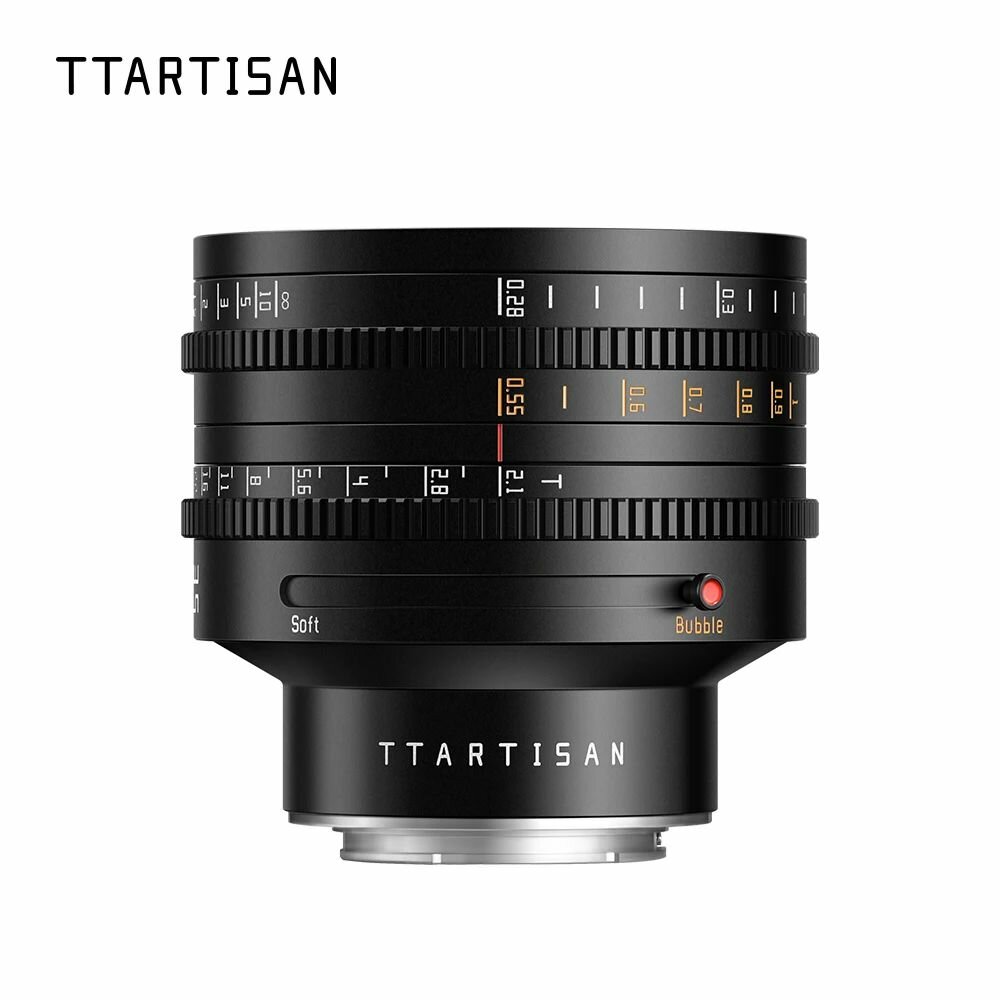 Кинообъектив для камеры TTArtisan 35 мм T2.1 с двойным боке для Sony E A7 Fuji X XT5 Nikon ZZ 8 Canon RF R8 Leica Panasonic LS9