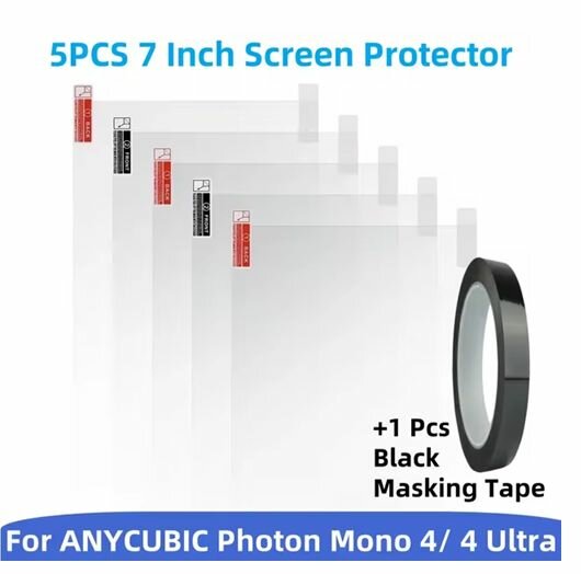 Защитная пленка для ANYCUBIC Photon Mono 4/4 Ultra 7 дюймов, 5 шт + клейкая лента