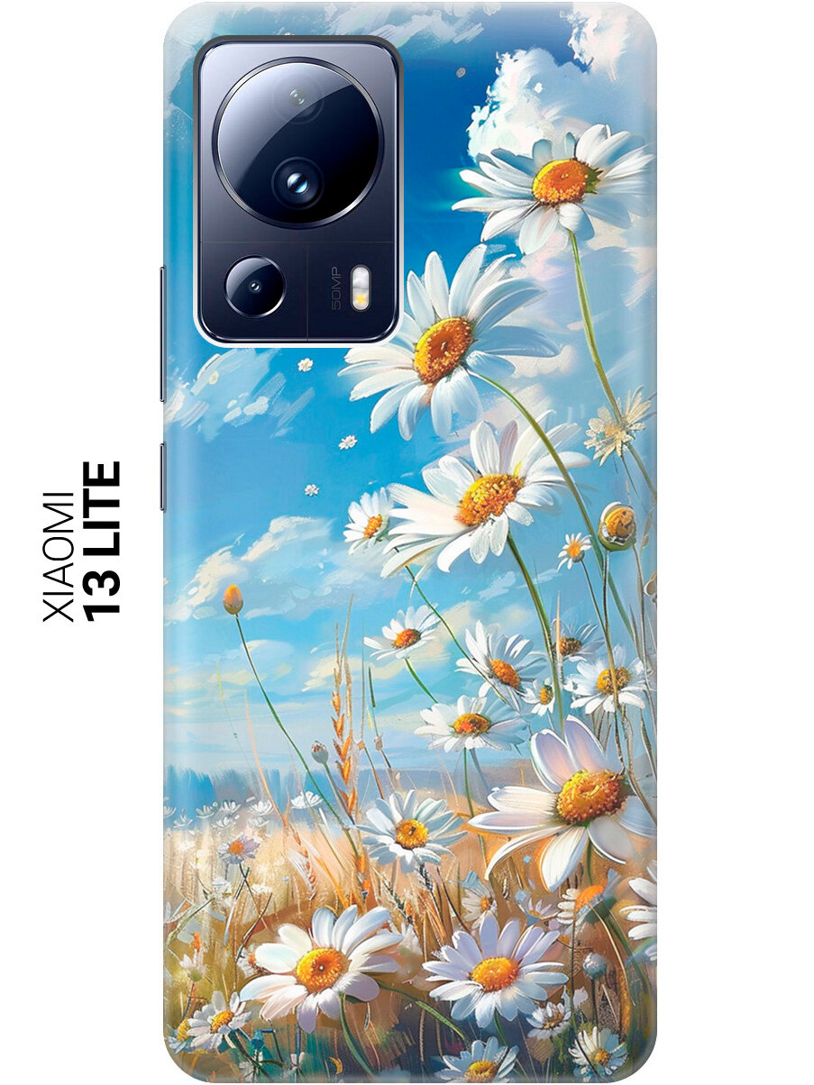Силиконовый чехол на Xiaomi 13 Lite / Сяоми 13 Лайт с рисунком "Ромашки на поле"