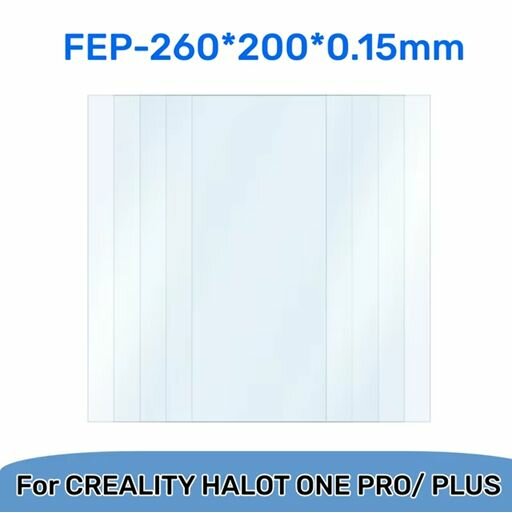 Пленка FEP 260x200x0.15мм для 3D-принтеров Creality Halot One Pro/Plus, 5 шт