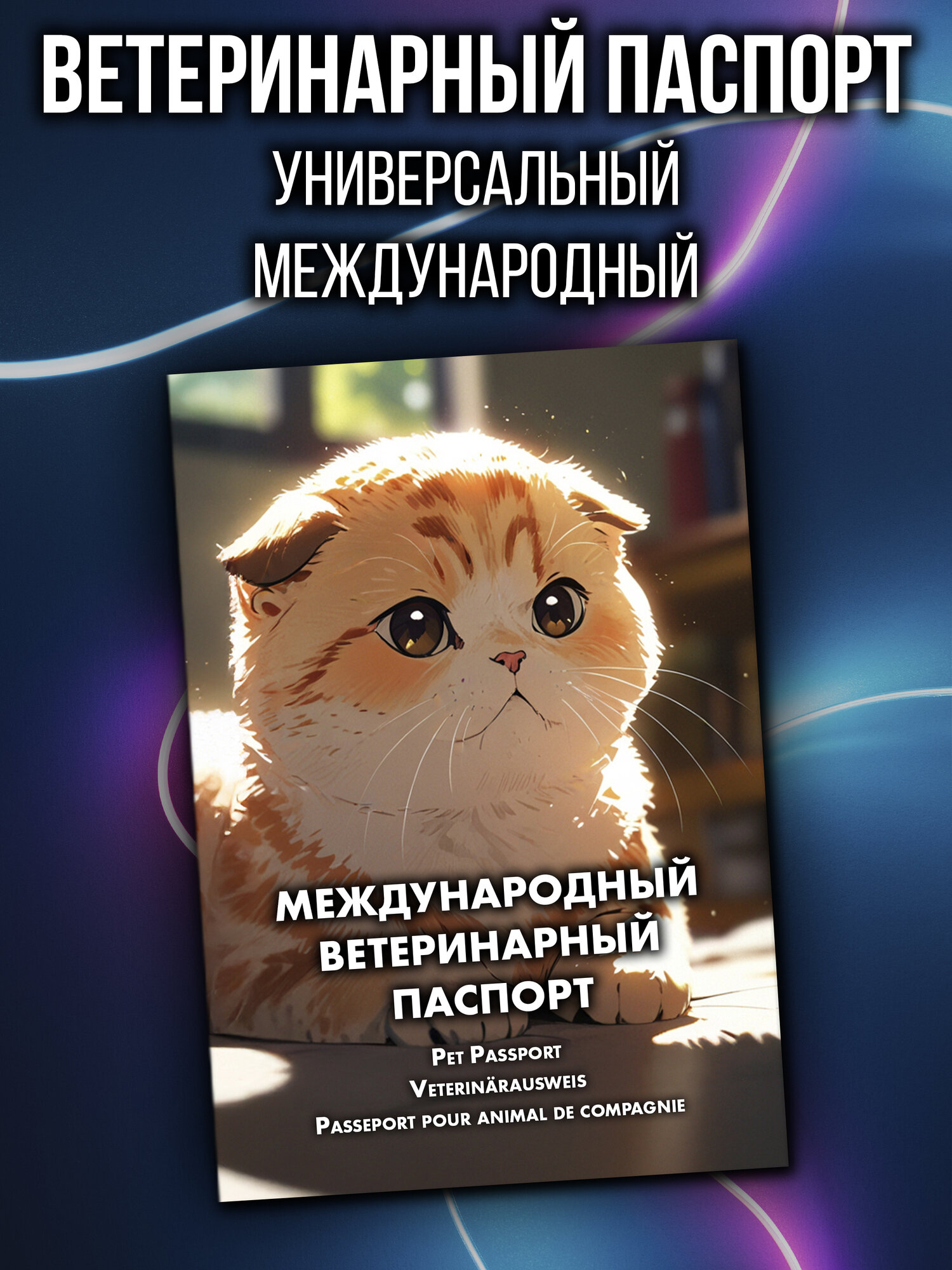 Ветеринарный паспорт для кошек, собак и любых других домашних животных, международный