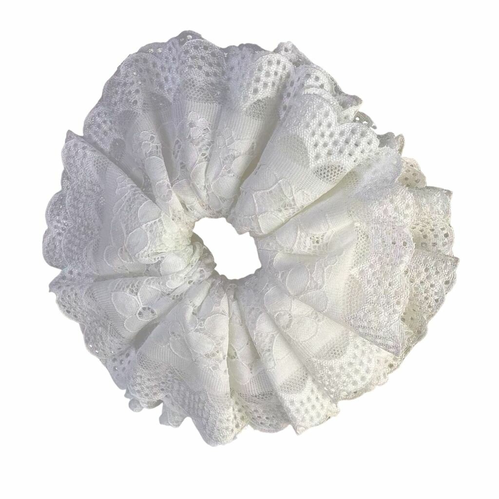 (1шт) Кружевное кольцо для волос на толстой кишке большого размера-цветочный стиль