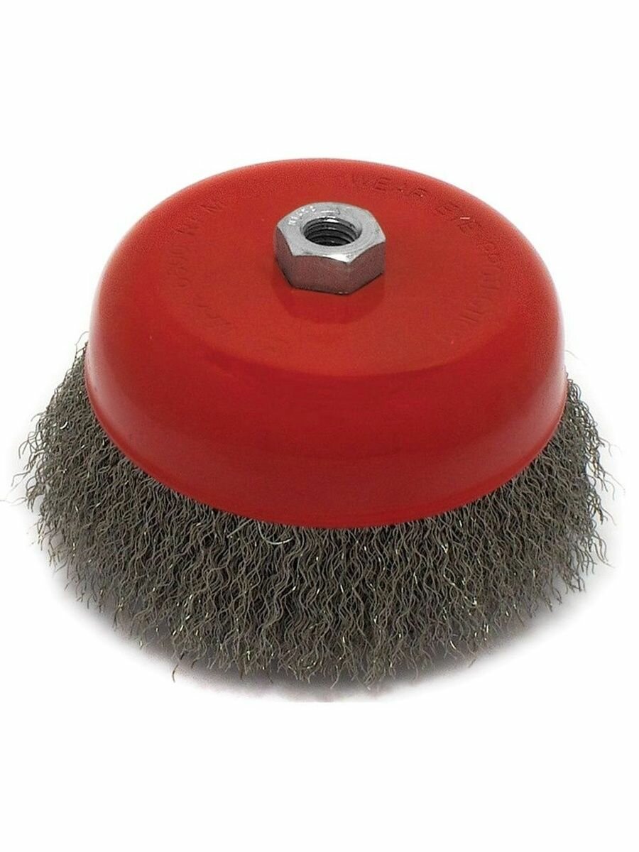 Щетка Калибр для МШУ чашка 75мм/М14, металлическая проволока