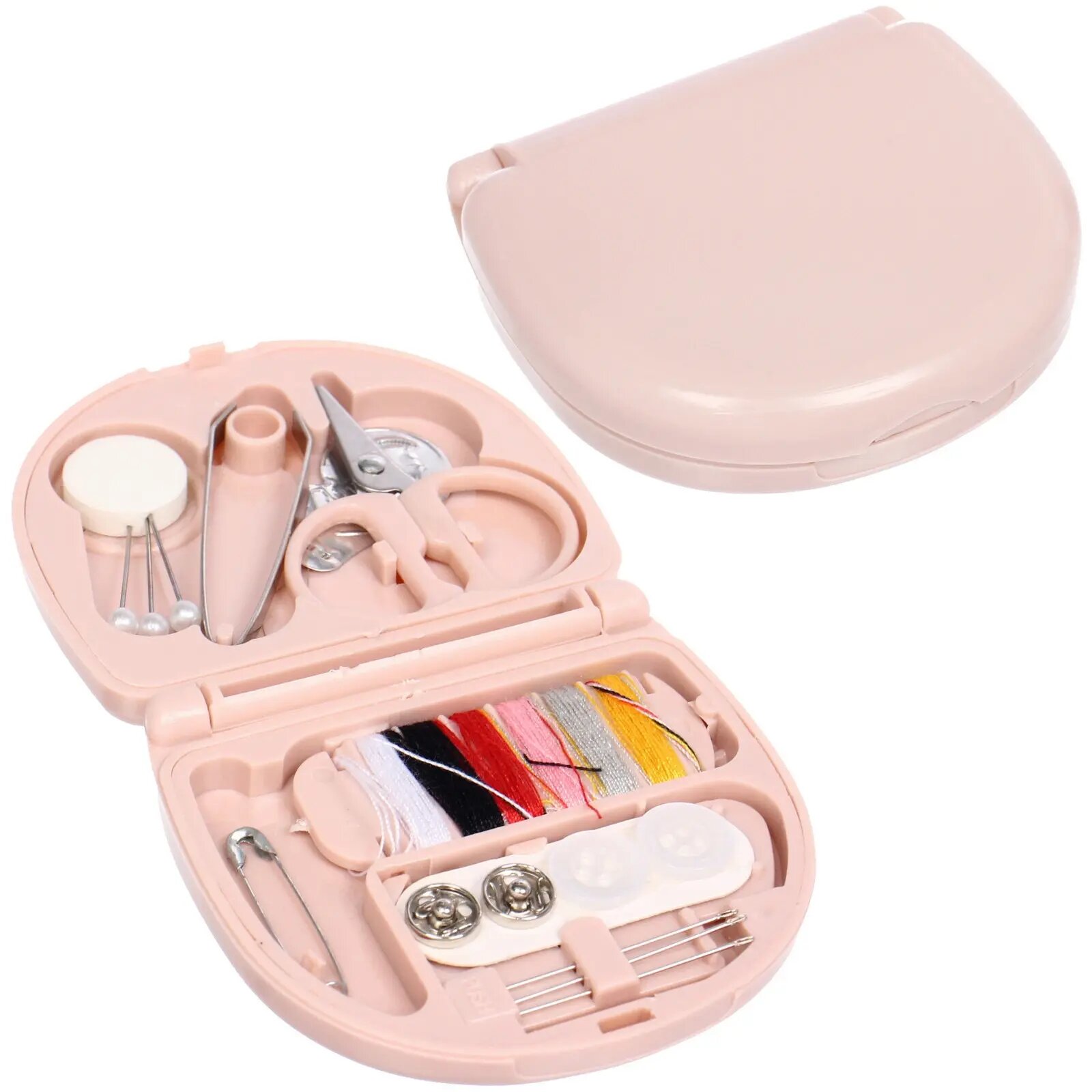 Швейный набор дорожный «Favorite Hous», пудровый, 6.5*7см, компактный и удобный