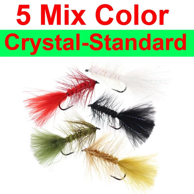 5 шт. Стримеры Crystal-Standard, Size 8, красный, белый, черный, оливковый, коричневый