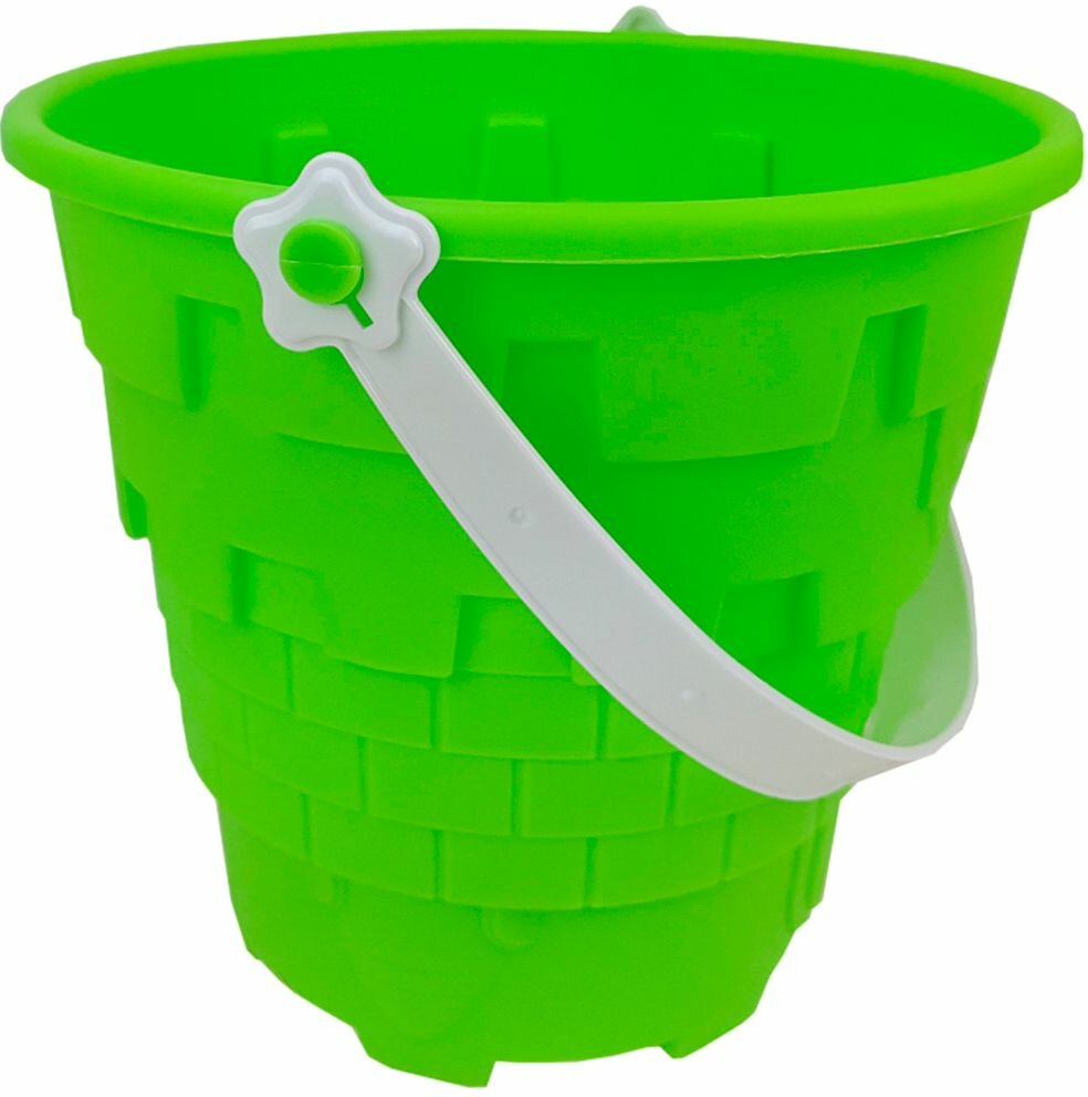 Большое детское ведро-замок для песочницы, пластиковое ведерко для игры в песке, цвет зеленый