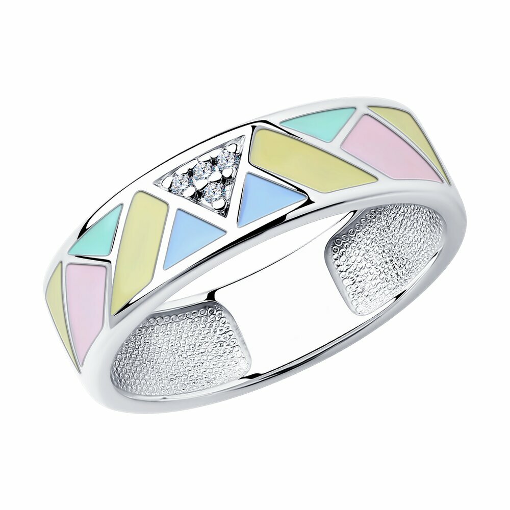 Кольцо, серебро, 925 проба, родирование