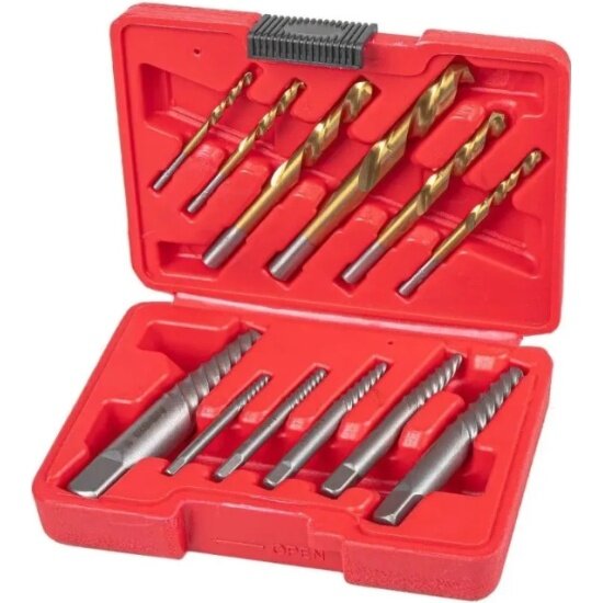 Набор экстракторов и сверл для поврежденных гаек и болтов Arnezi 12 предметов