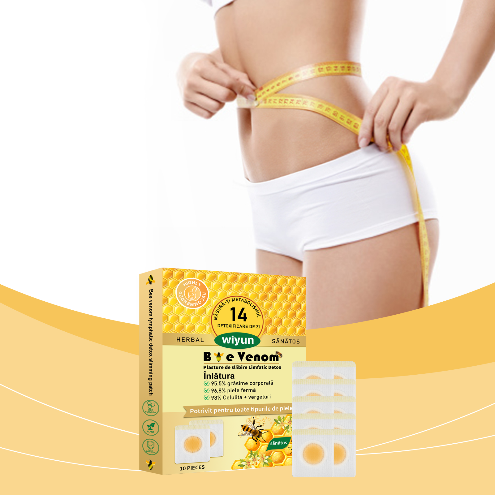 Пластырь для тела Wiyun body navel patch нежный уход укрепляющий подтягивающий кожу увлажняющий пластырь для красоты тела body management care patch