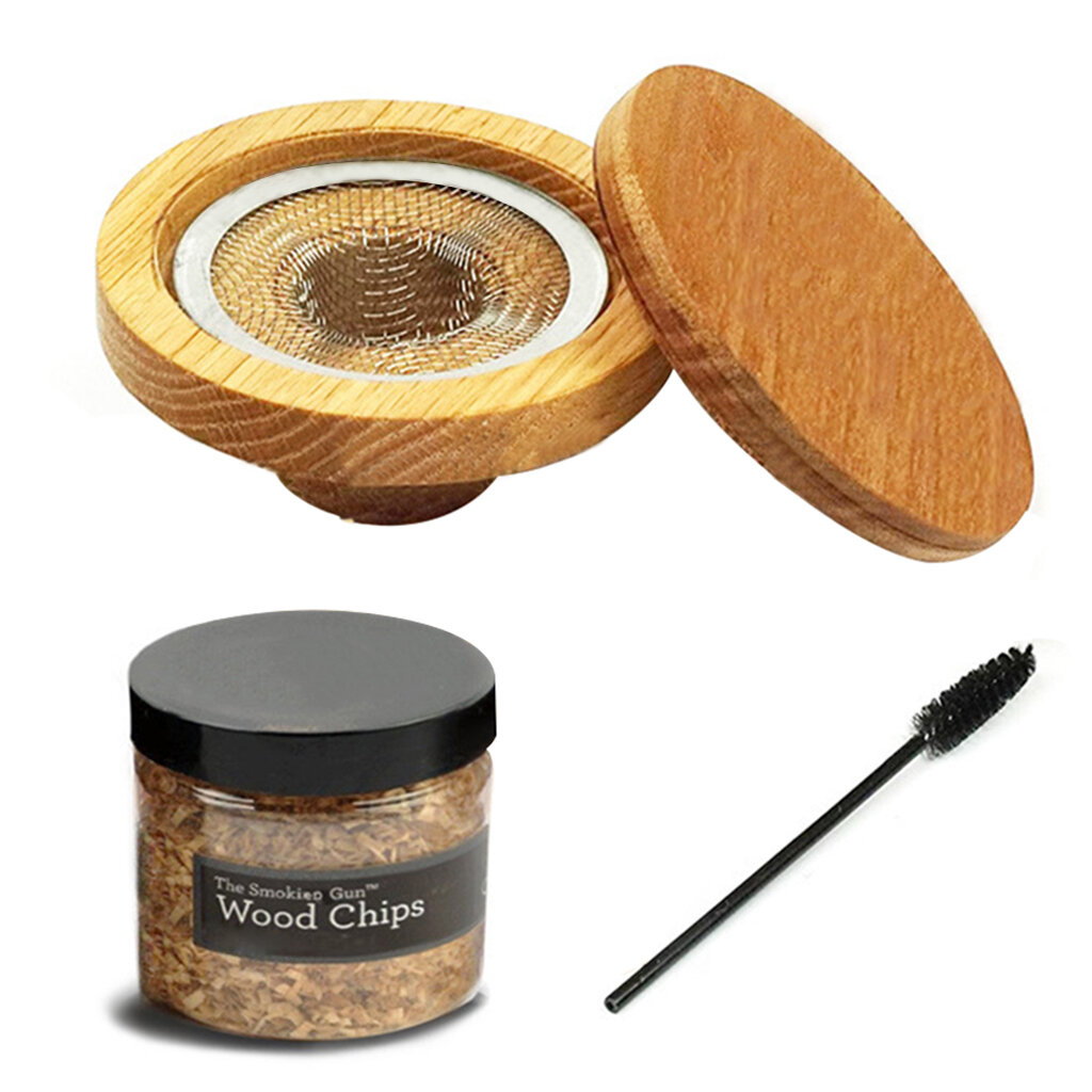 Коптильни для Коктейлей Набор для Копчения Коктейлей с Древесной Стружкой Настойки Дыма для Коктейлей Вина Виски Аксессуары для Курительных Бокалов