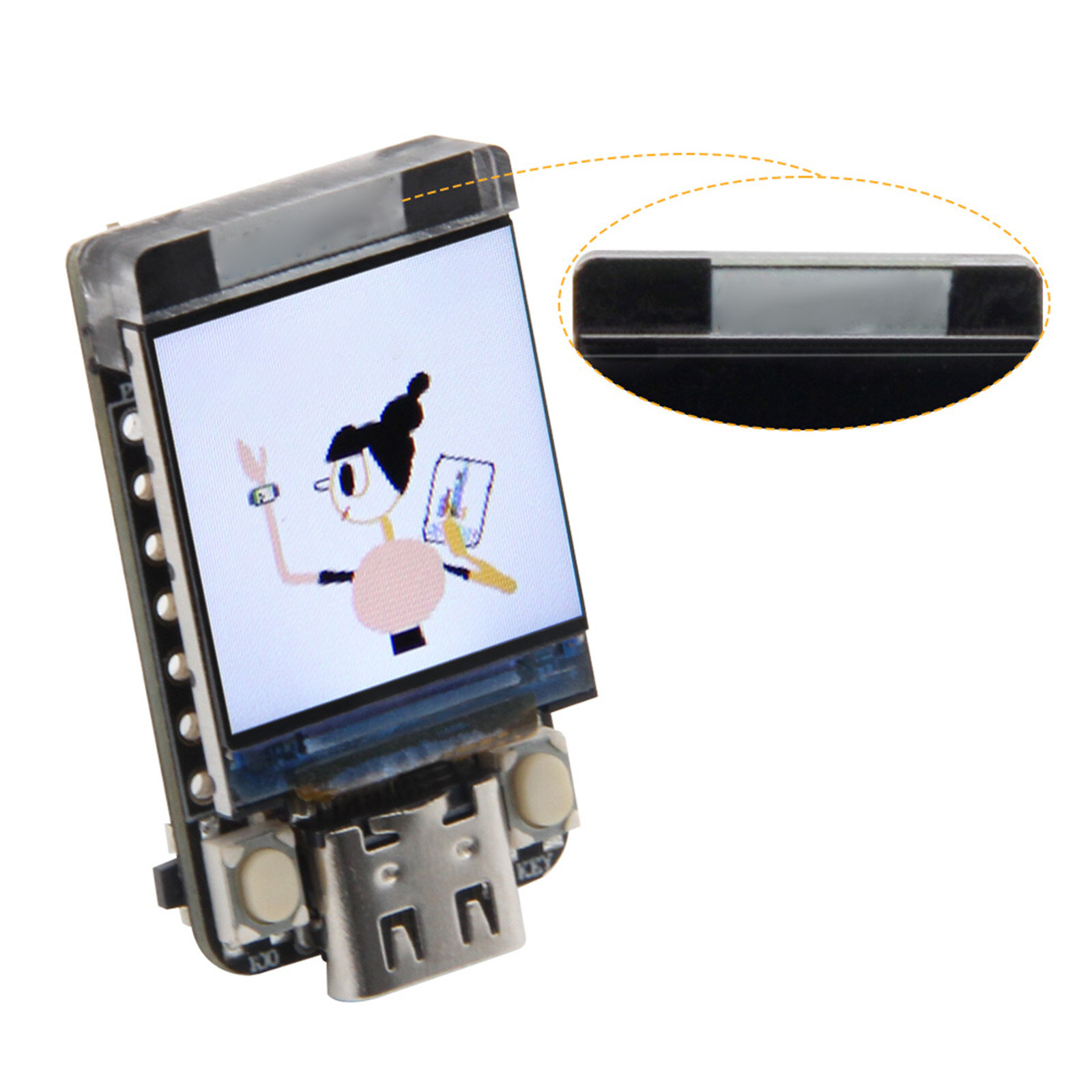 Модуль TTGO T-Display ESP32-S3 с ЖК-дисплеем 0,85 дюйма