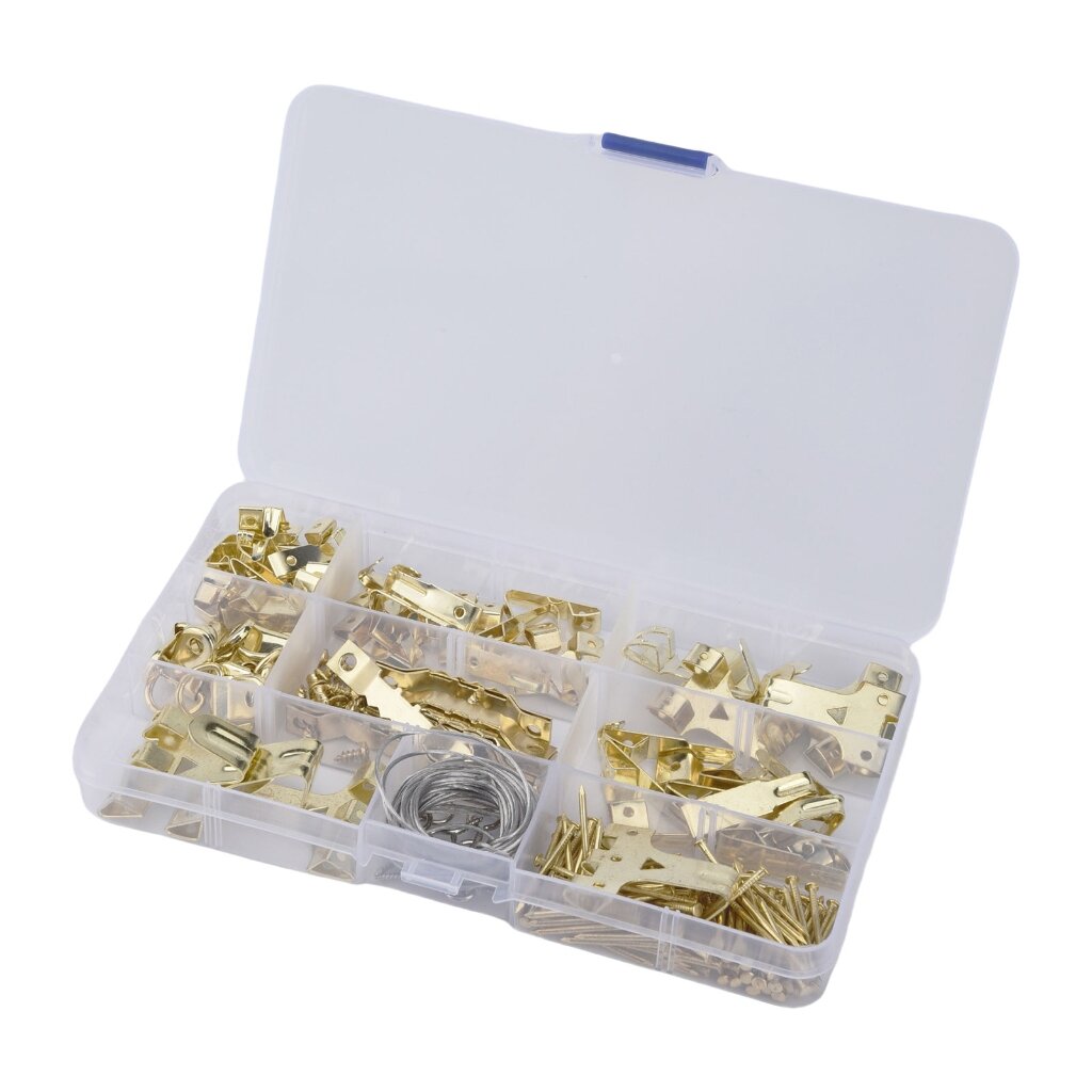 220шт Прочные Металлические Рамки Крючок с Гвоздями Прочный Крючок для Подвешивания Картин Решение для Рам Зеркал и Настенного Искусства