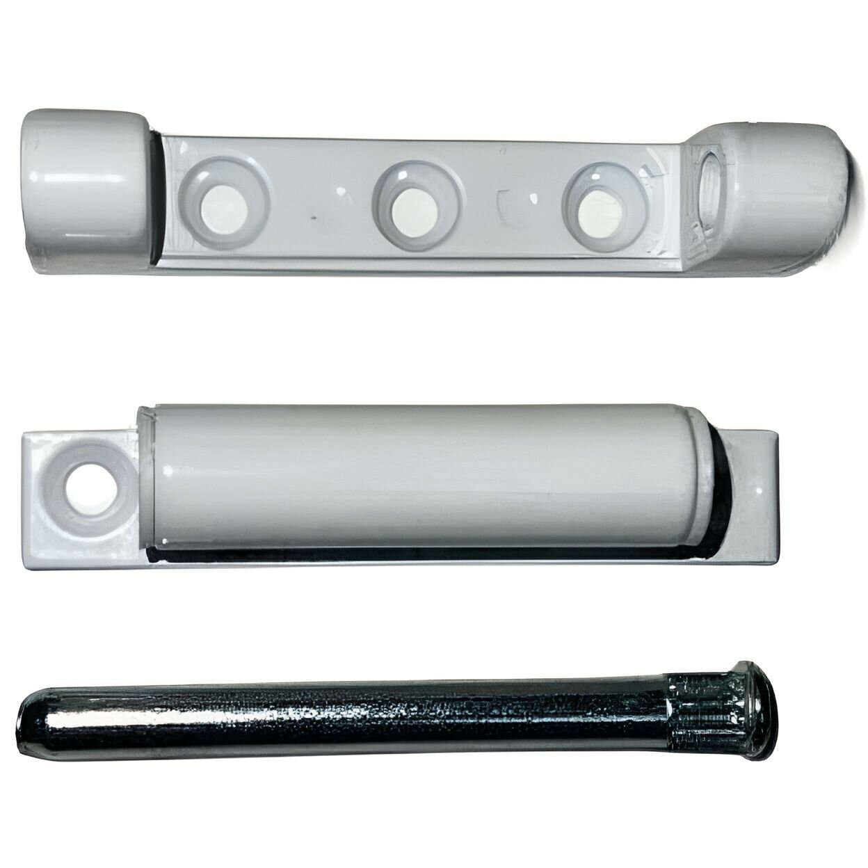 Петля оконная 75 мм белый RAL9016 3 части.