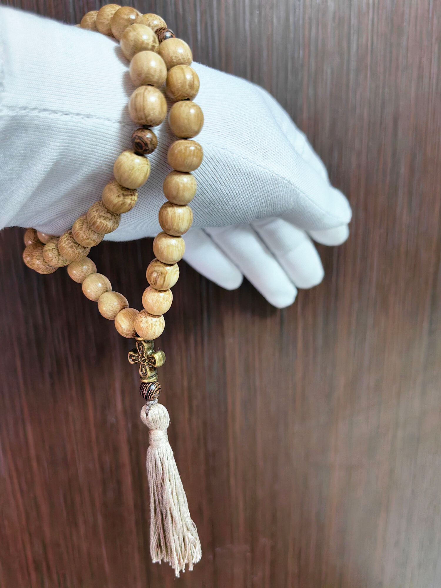 Четки из дуба православные, 50 бусин, диаметр 8 мм.