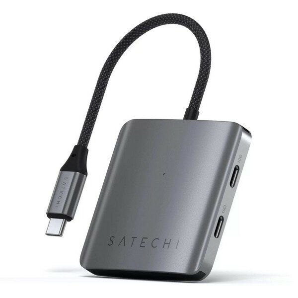USB-хаб Satechi 4-Port USB-C Hub with Power Delivery (ST-H4CPDM) серый космос