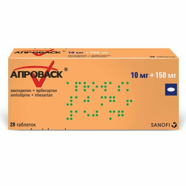 Апроваск таблетки пролонг. п/о плен. 10мг+150мг 28шт