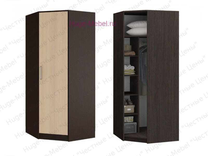 Шкаф угловой "Фиеста венге" Huge Mebel Угловые шкафы. Ширина 876 Высота 2216