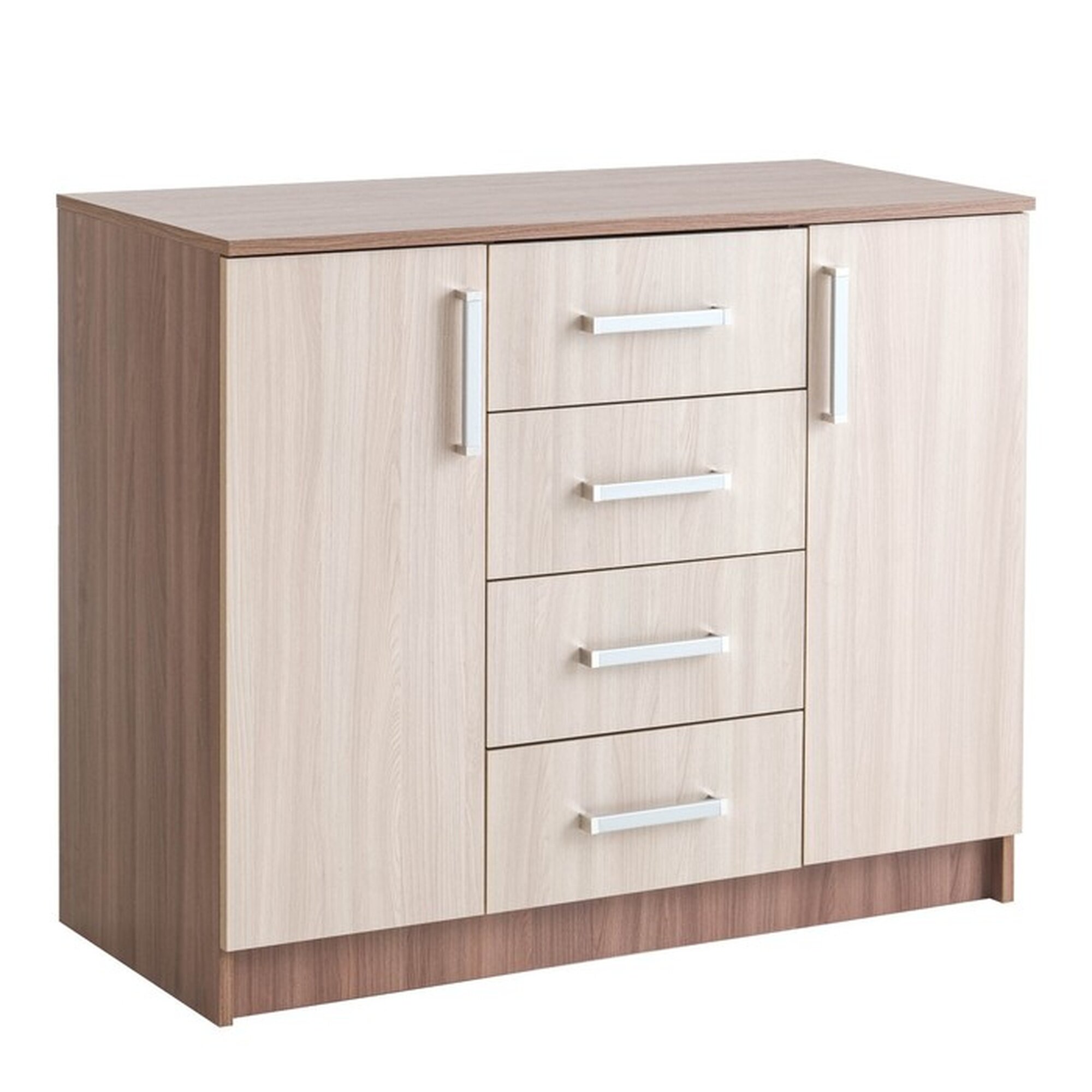 Комод Сима-ленд Аура, 820х1000х440 мм, ясень шимо тёмный/светлый