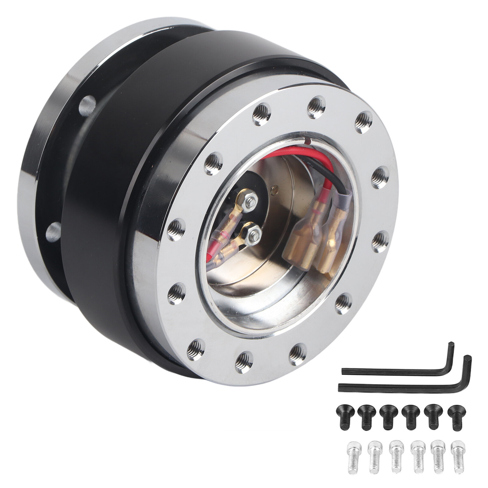 Универсальный быстросъемный комплект адаптеров для ступицы рулевого колеса для гоночных автомобилей, черный, прочный, простая установка