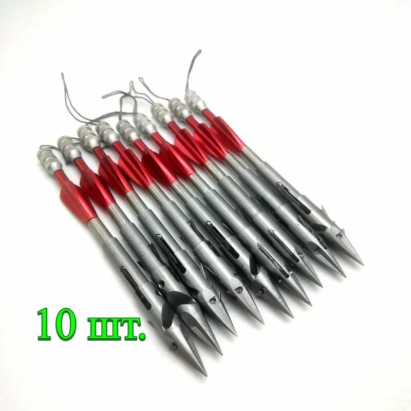 Новый 5/10 шт. рыболовный дротик из нержавеющей стали для подходящей рогатки для ловли рыбы с 3 зазубринами, бесшовный передний крючок, инструменты для приключений на открытом воздухе
