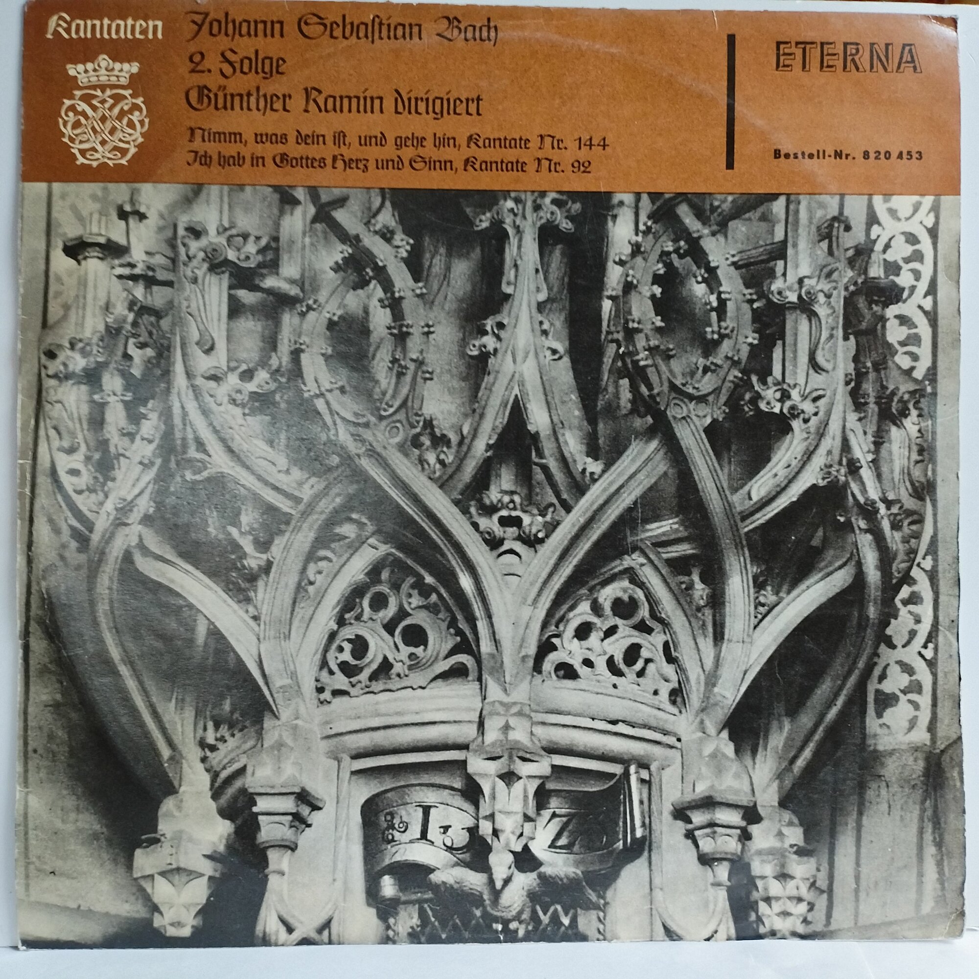J. S. Bach / Gunther Ramin - 2 Folge: Kantate BWV 144, BWV 92 (1LP ETERNA, ГДР 1966, NМ/EХ)
