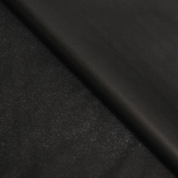 Бумага упаковочная КНР тишью, черный, 50 см х 10 м, однотонная