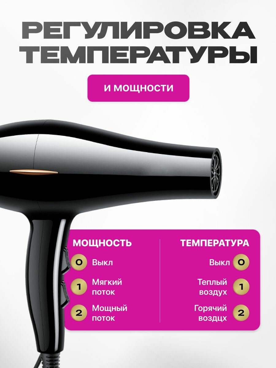 Фен для волос, 3 режима — фото 1