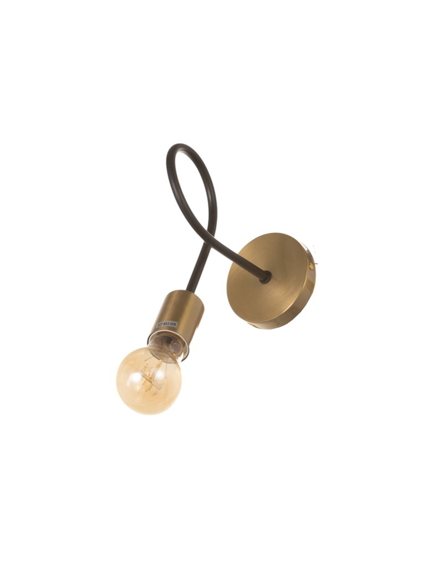 Бра BayerLux "Узел", E27, 40 Вт, IP20, металл, латунь, черный